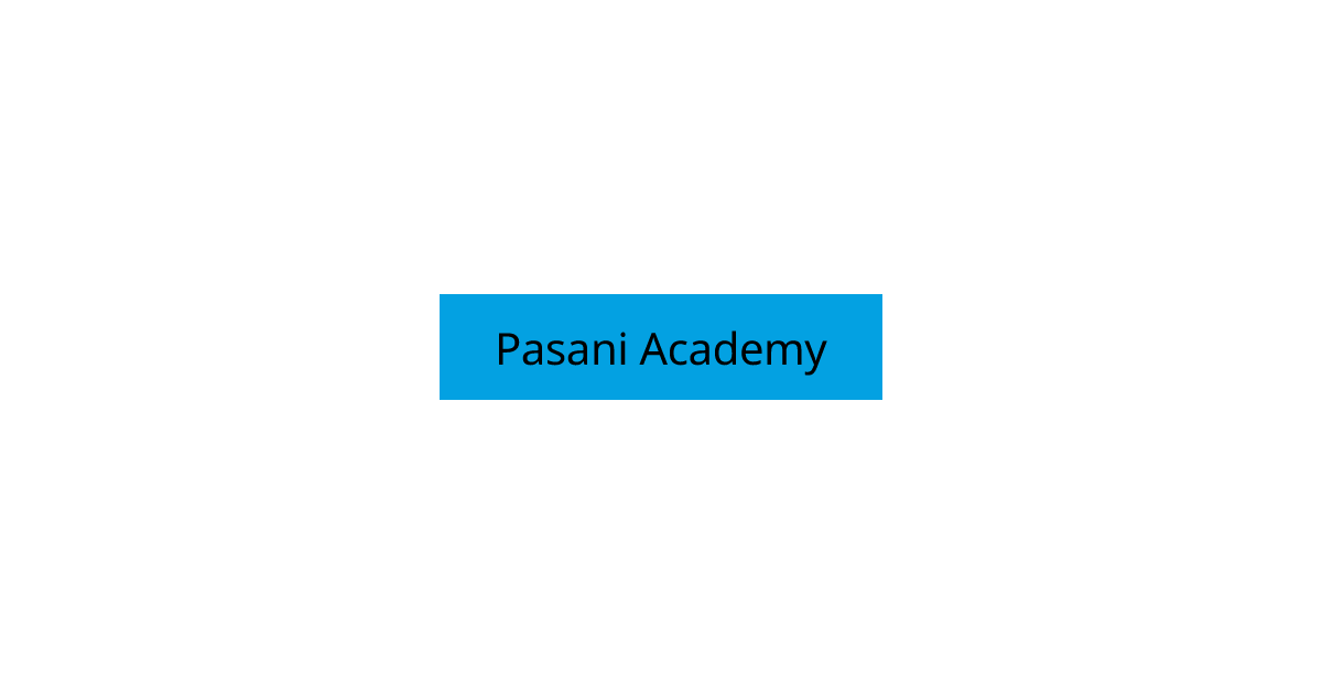Pasani Academy | KRAUSS Marketplace